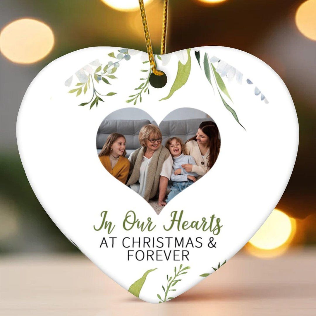 Personalized Memorial Photo Christmas Ornament Custom Forever in Our ...