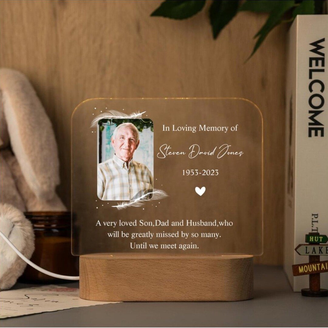 Memorial Picture Gift, in Loving Memory Stand,memorial Gift, Custom ...