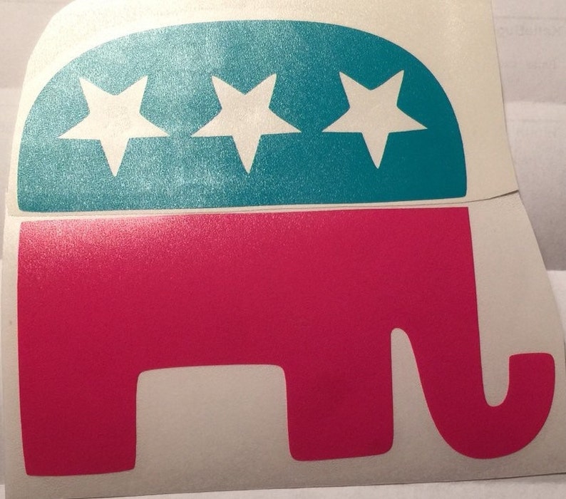 Republican Elephant Vinyl Decal Republican Republican | Etsy