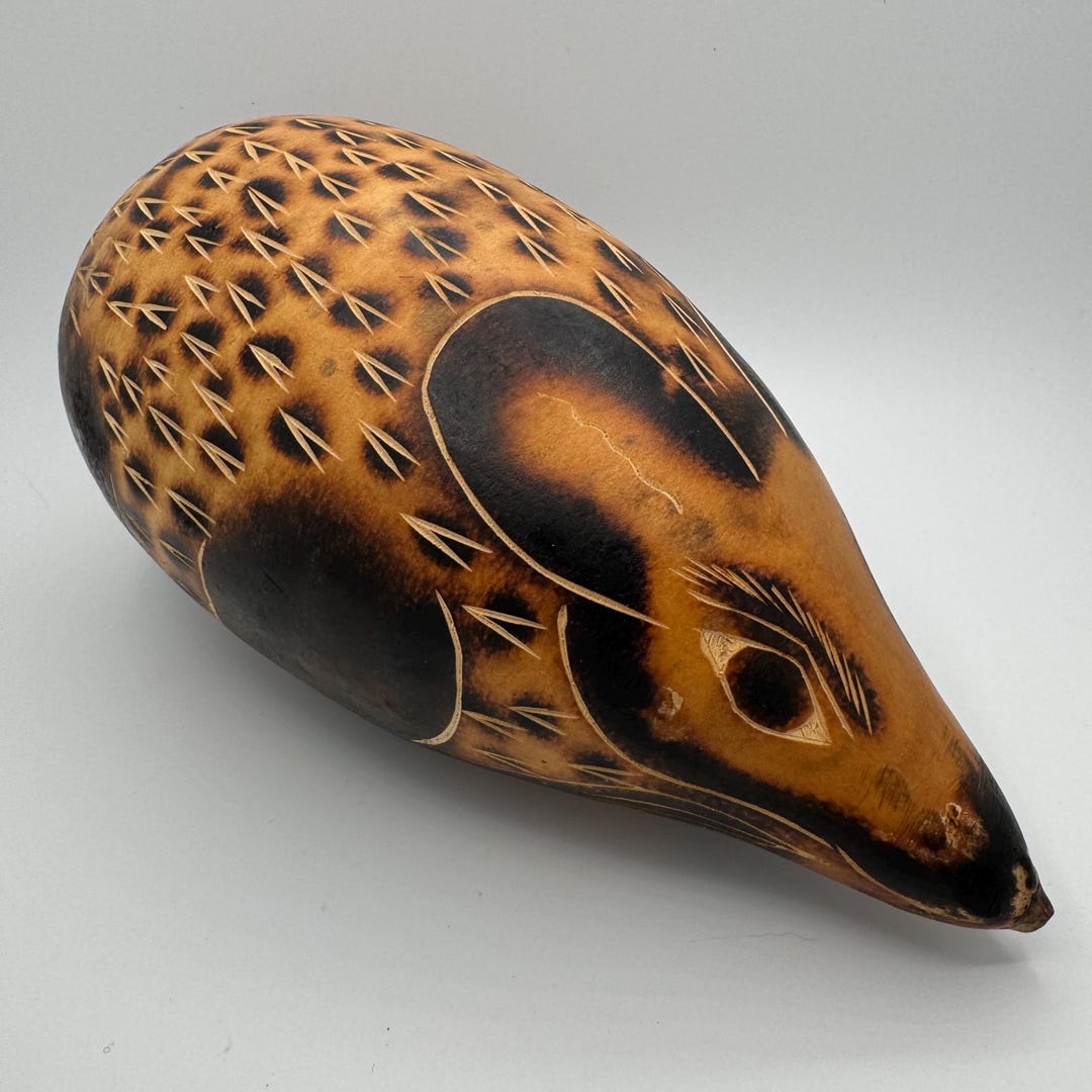 Vintage Peruvian Folk Art Hand-carved Gourd, Mouse - Etsy