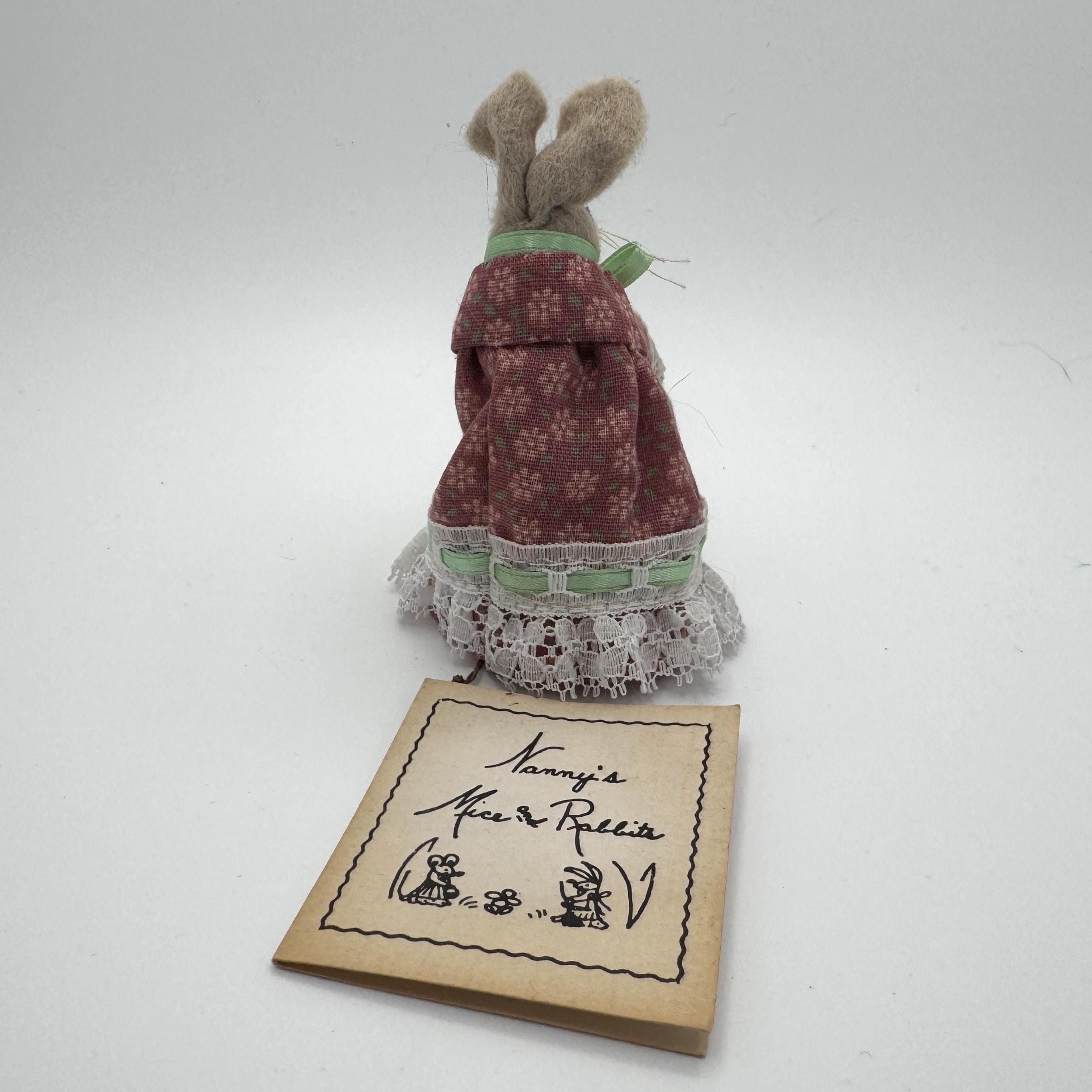 Vintage Nanny's Mice and Rabbits "embroiderer" Rabbit Plush Figurine - Etsy