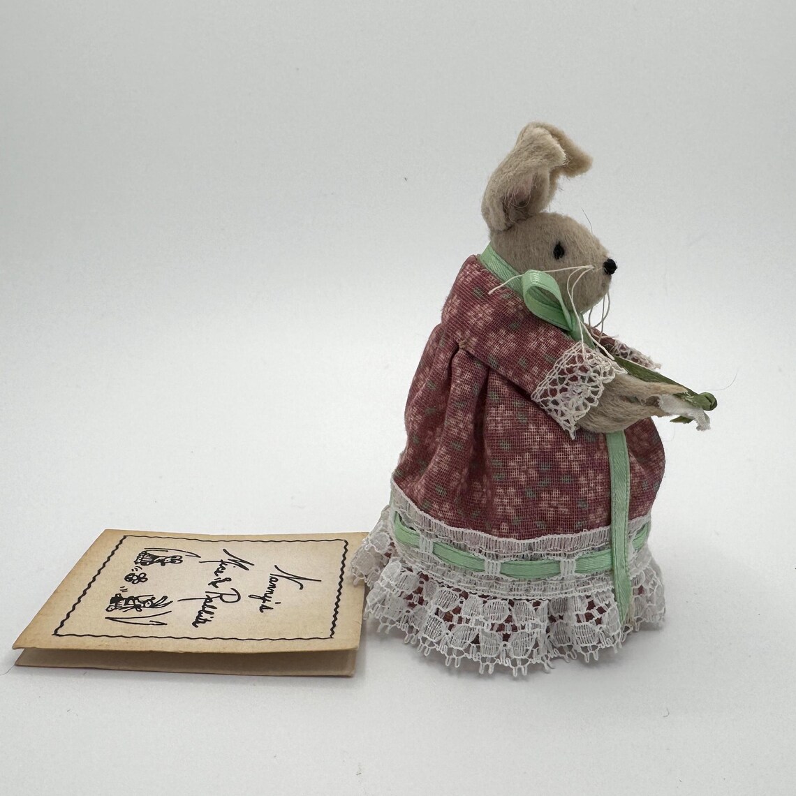 Vintage Nanny's Mice and Rabbits "embroiderer" Rabbit Plush Figurine - Etsy