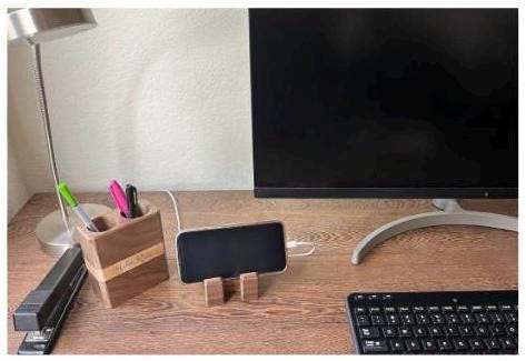 Handmade Walnut Phone Stand, Dual Orientation Charging Dock - Etsy