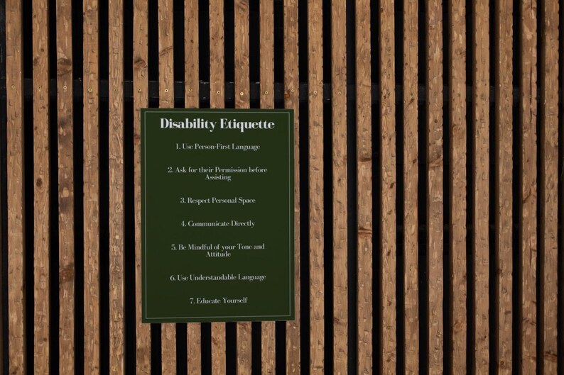 Disability Etiquette Poster 24x36in: Essential Social Practices for ...