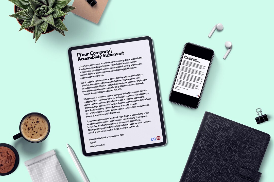 Website Accessibility Statement Template | ADA Compliance Ready | Pairs ...
