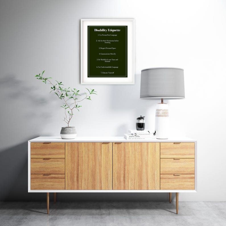 Disability Etiquette Poster 24x36in: Essential Social Practices for ...