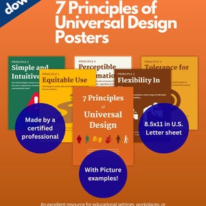 7 Principles of Universal Design Printable Posters - Etsy