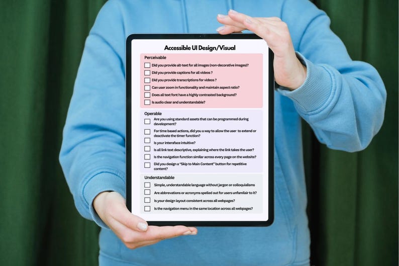 UX/UI Accessibility Checklist Audit for Mobile and Desktop WCAG 2.2 ...
