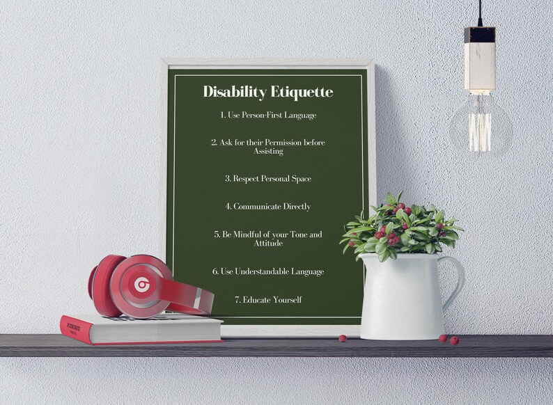Disability Etiquette Poster 24x36in: Essential Social Practices for ...