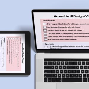 UX/UI Accessibility Checklist Audit for Mobile and Desktop WCAG 2.2 ...