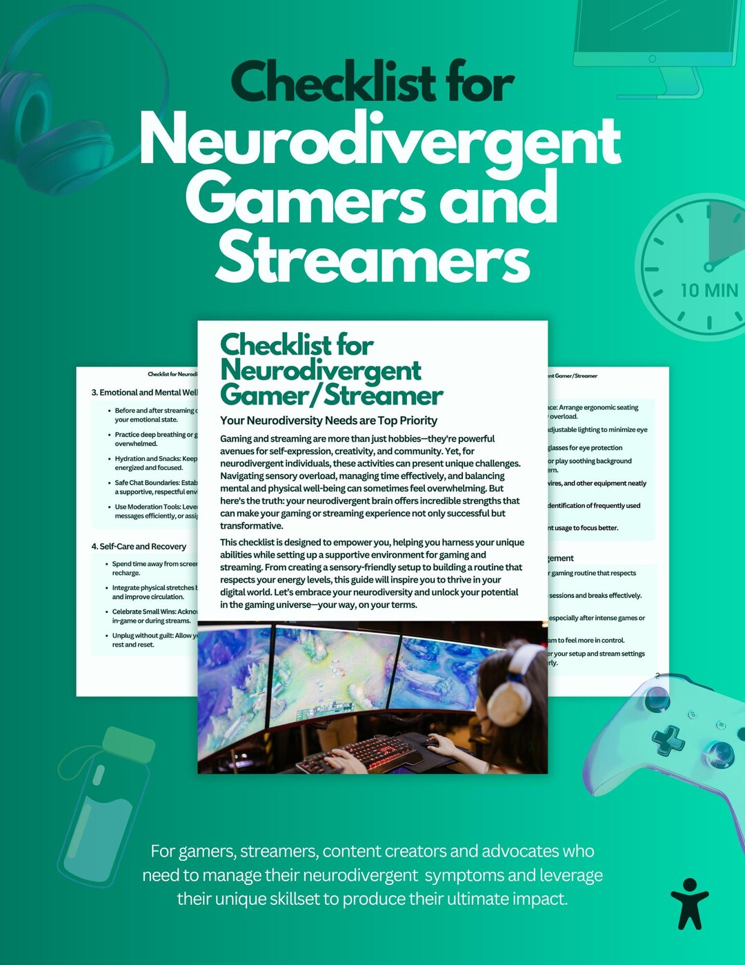 Checklist for Neurodivergent Gamers and Streamers - Etsy