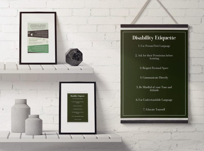 Disability Etiquette Poster 24x36in: Essential Social Practices for ...