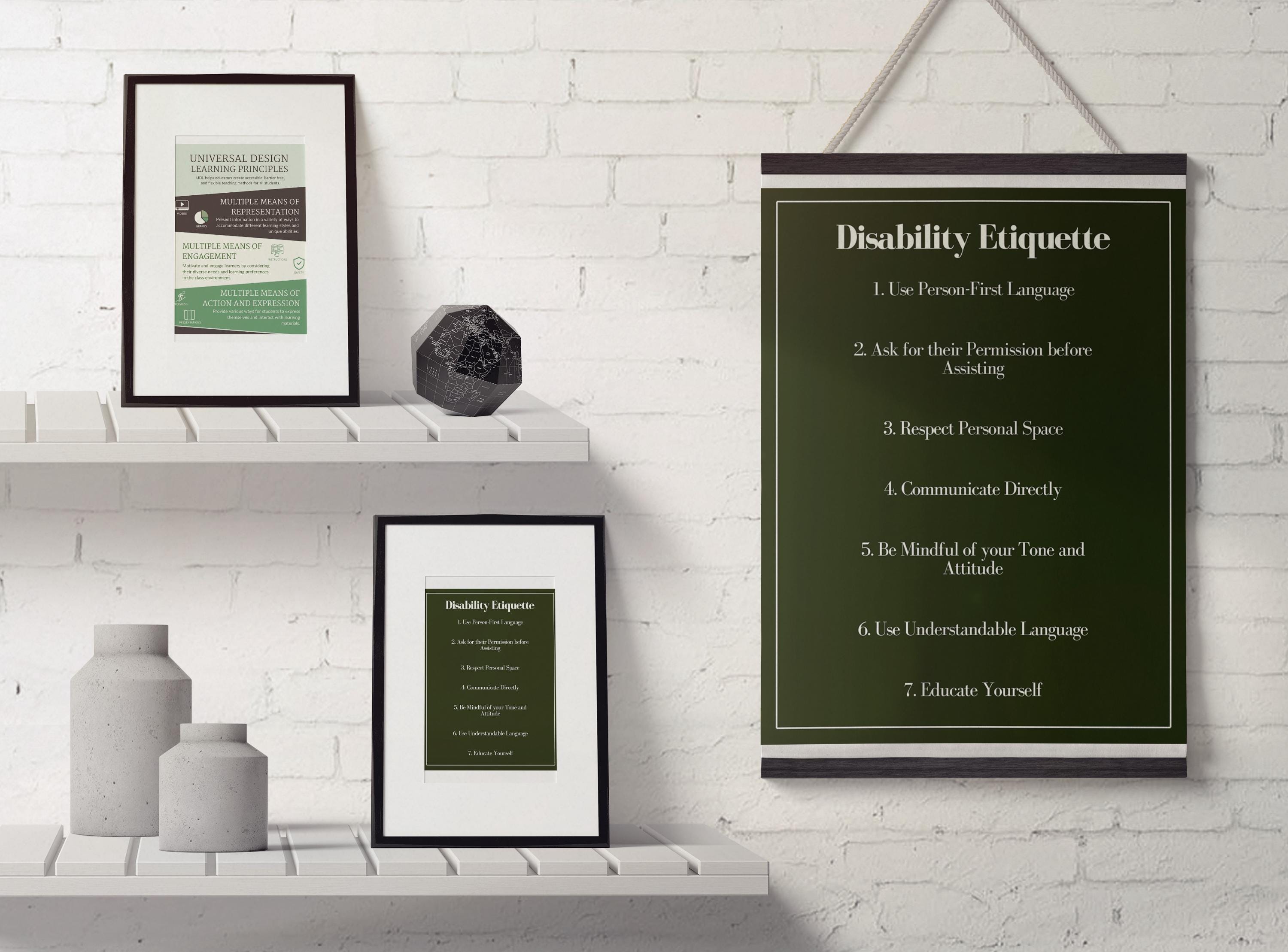 Disability Etiquette Poster 24x36in: Essential Social Practices for ...