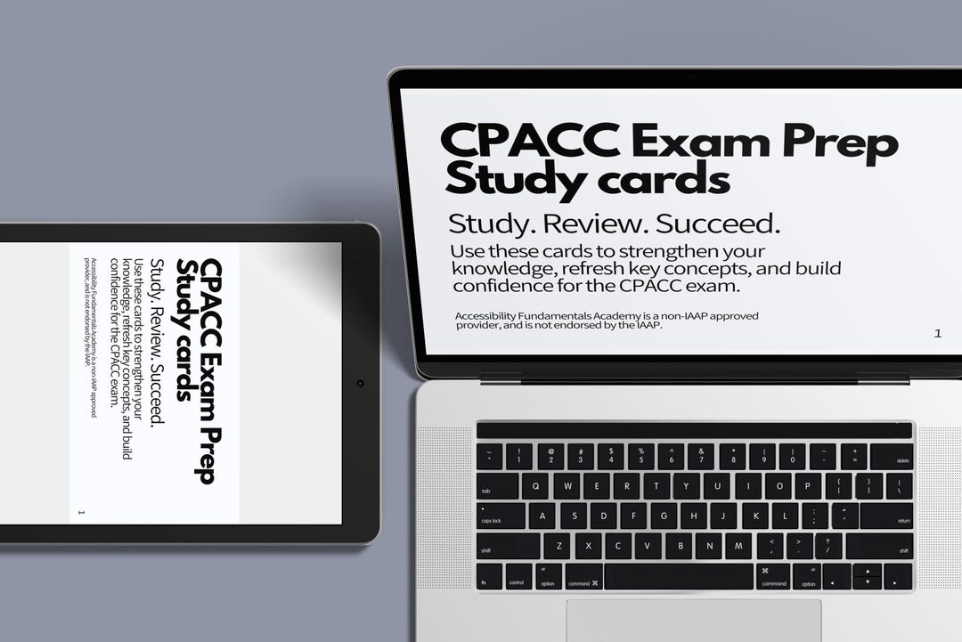 CPACC Study Cards: IAAP Exam Prep With Full Study Material (digital ...