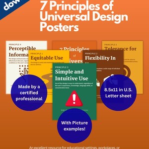 7 Principles of Universal Design Printable Posters - Etsy