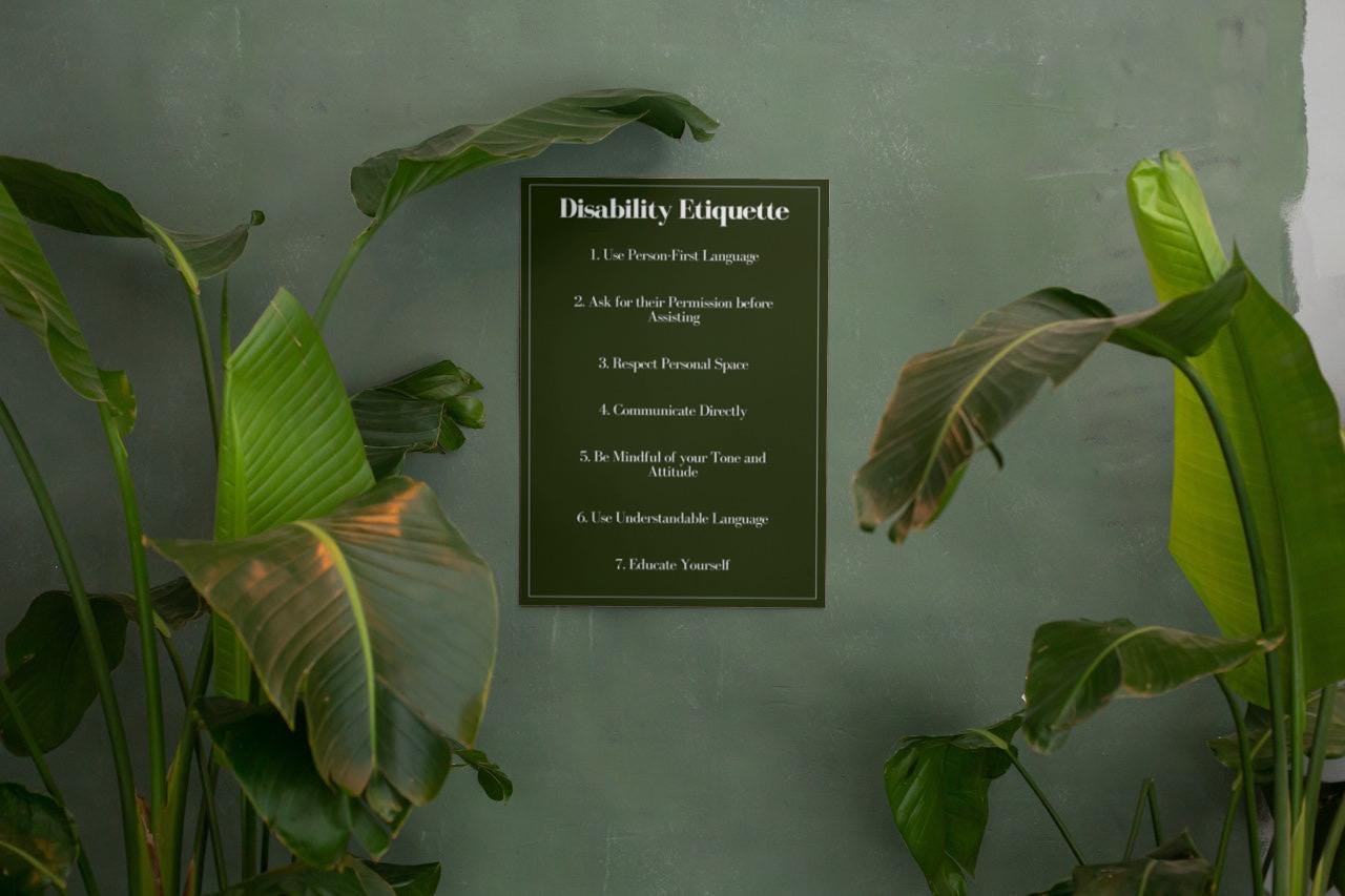 Disability Etiquette Poster 24x36in: Essential Social Practices for ...