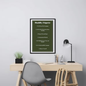 Disability Etiquette Poster 24x36in: Essential Social Practices for ...
