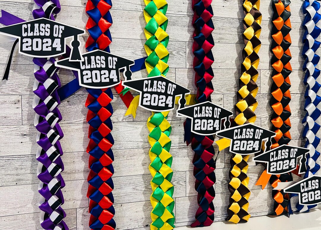 Graduation Lei, Lei With Name , Hawaii Lei ,school Abbreviation , Class ...