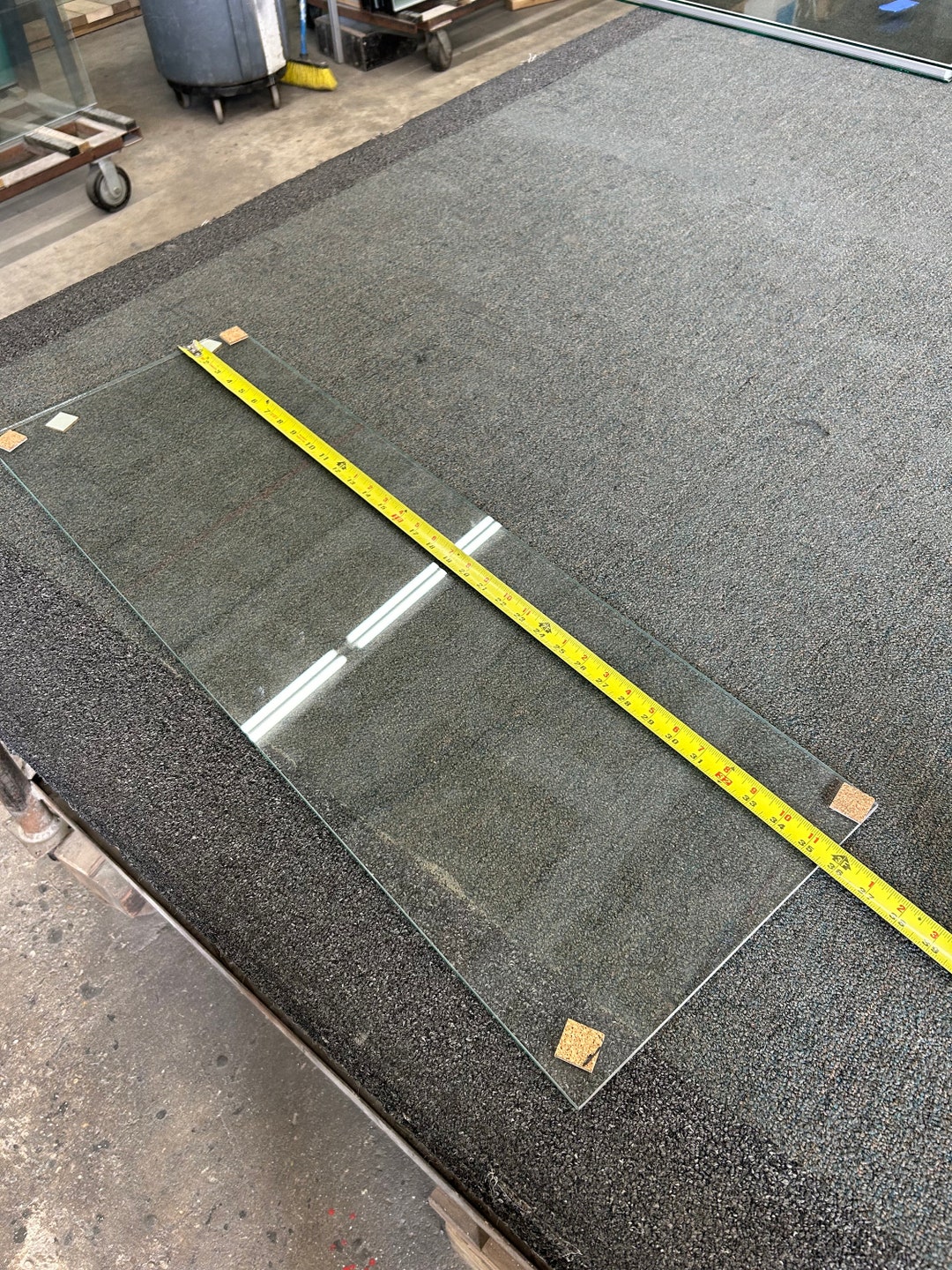 High Quality 1 /4 “ Clear Tempered Glass , Size : 35 5/8” X 12 5/8 ...