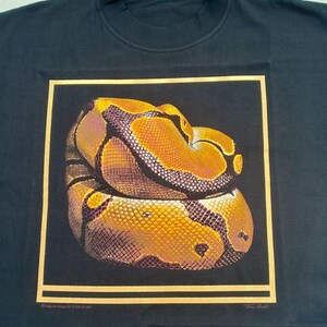 High Quality Screen-printed 100% Cotton Black T-shirt – Royal Python - Etsy