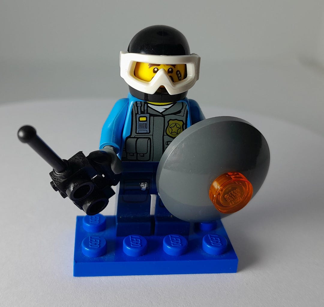 Swat Cop / Riot Police Figure - Custom Built From Genuine Lego. - Etsy