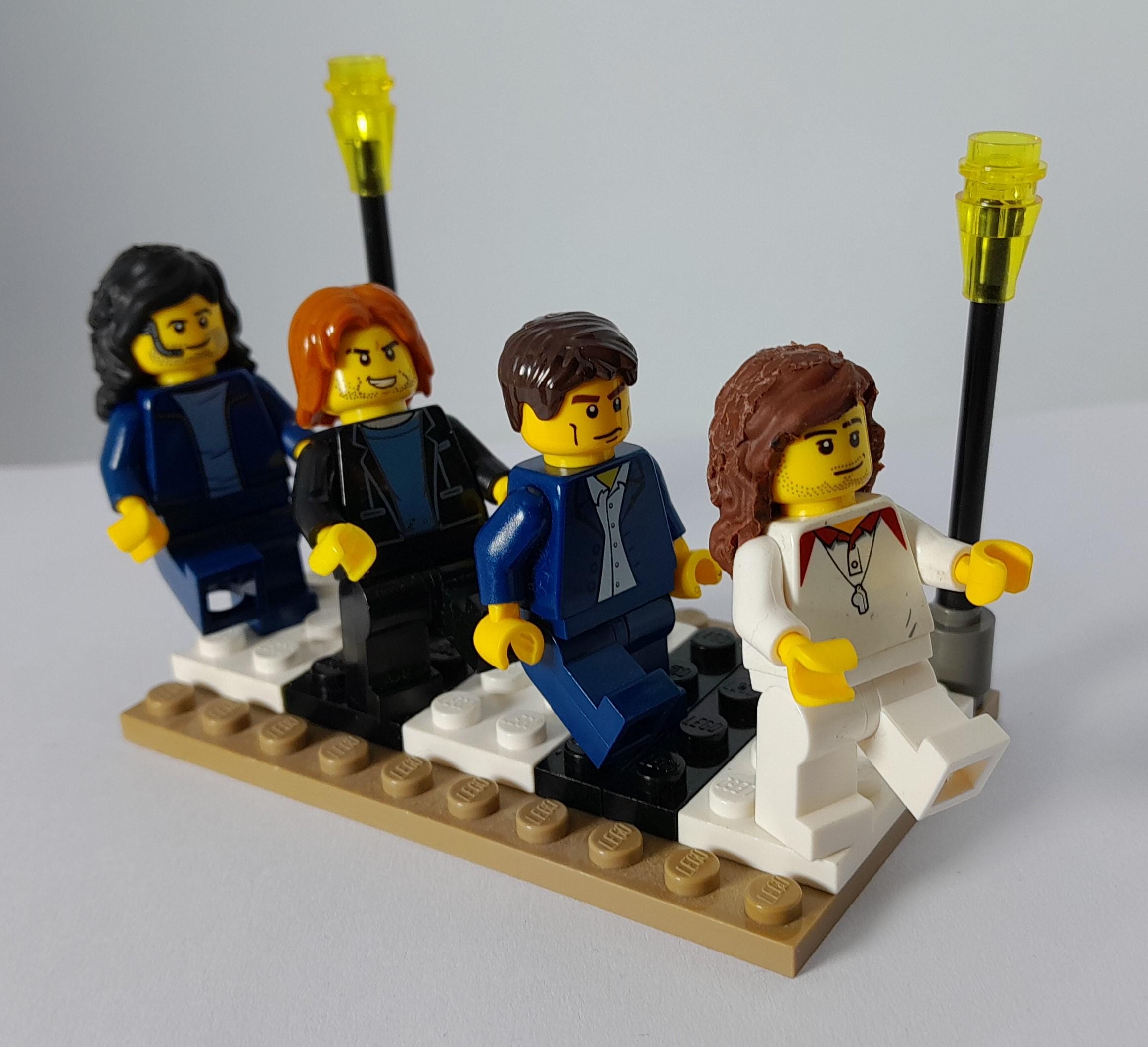 The Beatles Abbey Road Figures Custom Built From Genuine Lego. - Etsy