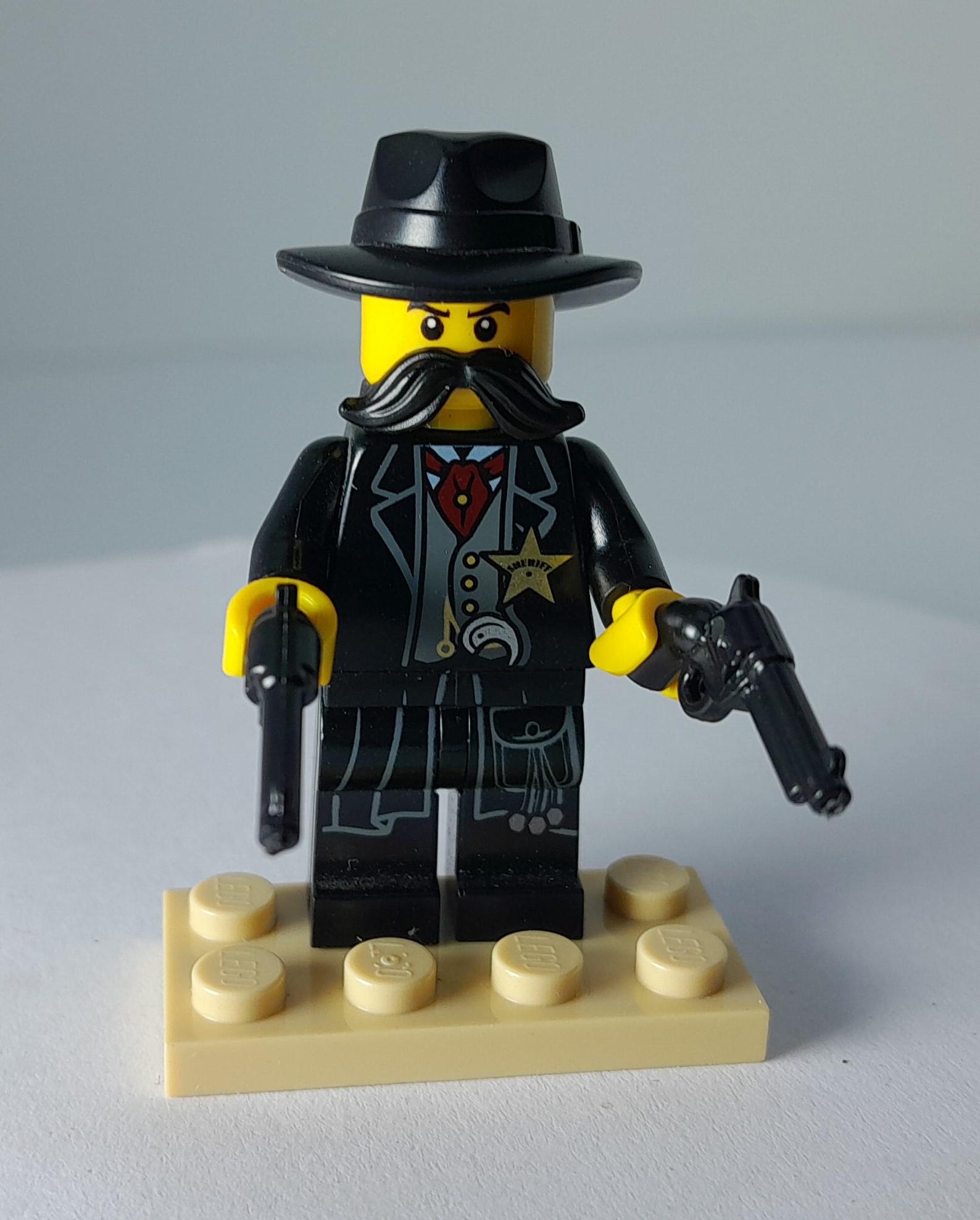 Wyatt Earp Wild West Sheriff Figure - Custom Built From Genuine Lego ...