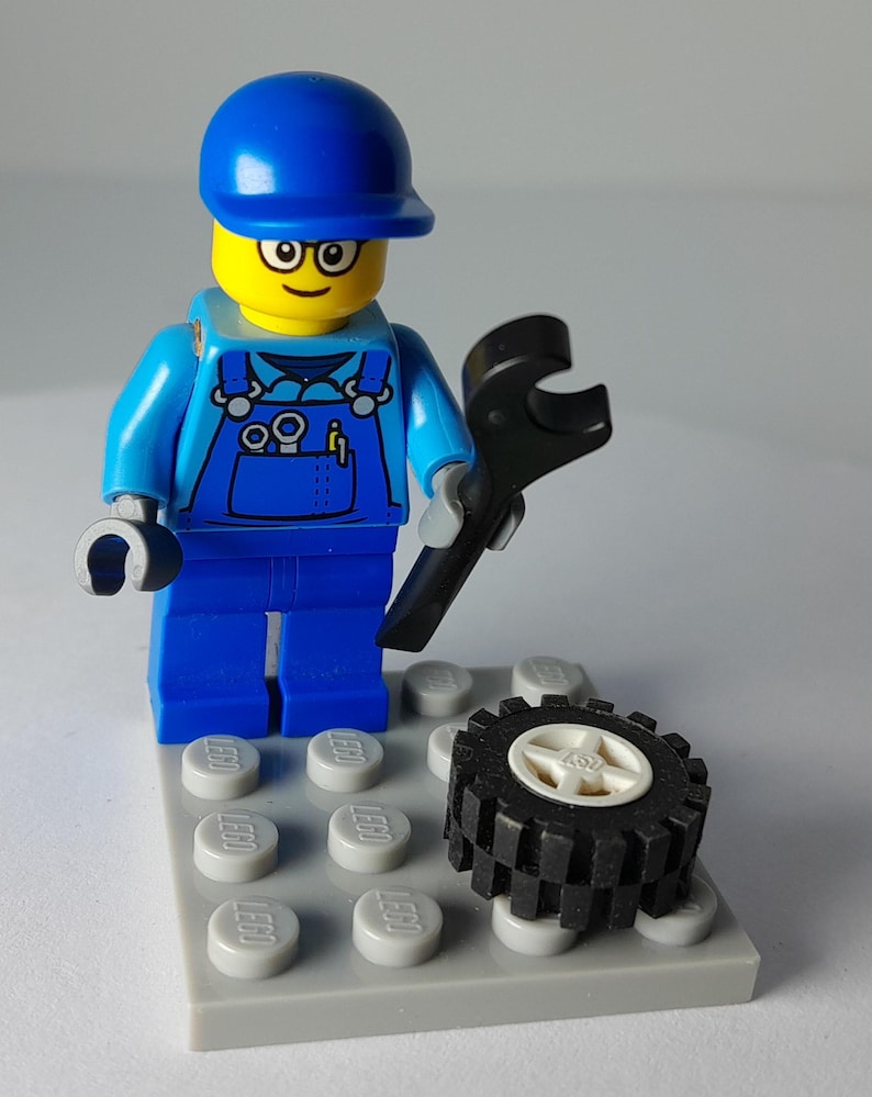 Car Repairs, Motor Mechanic Figure - Custom Built From Genuine Lego - Etsy