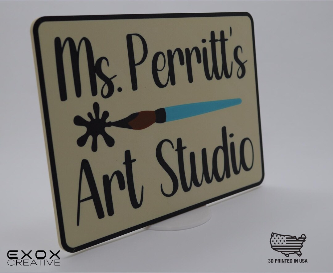Custom Art Studio Name Plates, Lettering Decor – Personalized Classroom ...