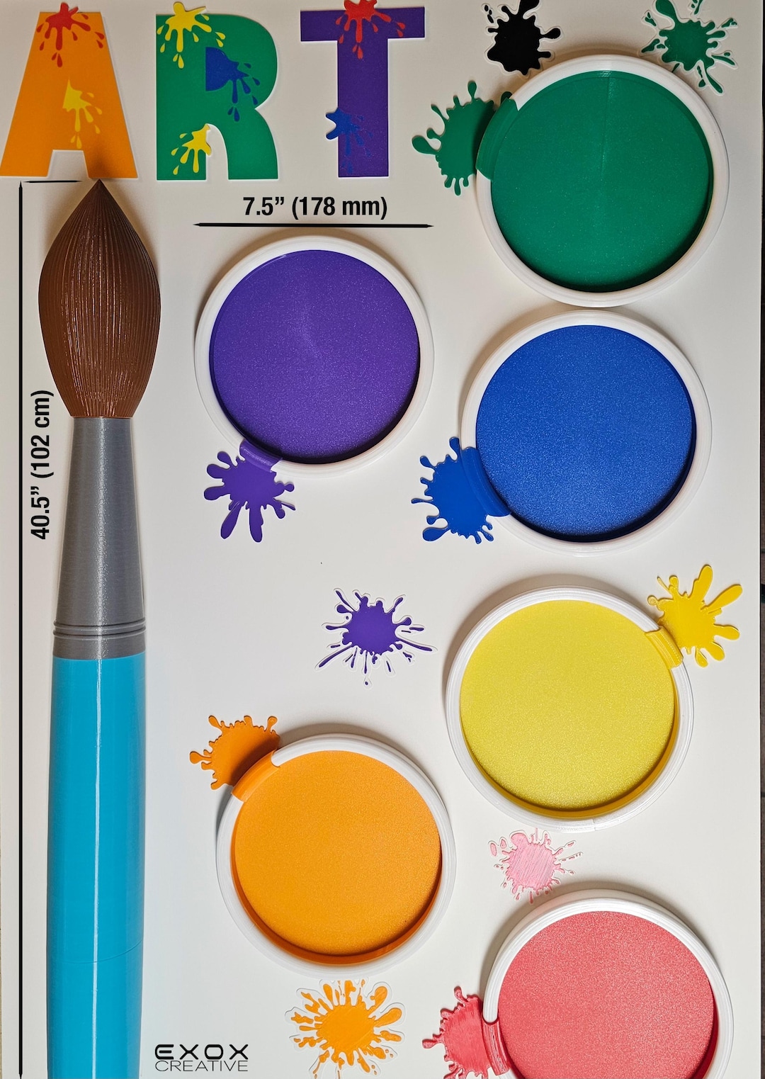 Jumbo Paint Brush & Watercolor Display – Classroom Wall Art Set - Etsy
