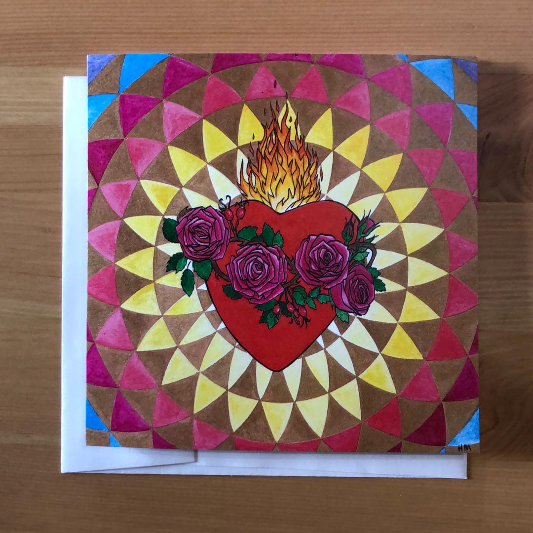 Sacred Heart Greeting Cards Set - 6 Blank Inside Cards - Made to Order ...