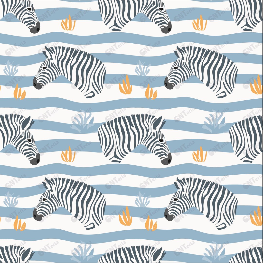 Zebra Print Digital Paper, Seamless Animal Pattern for Fabric ...