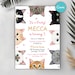 Editable Cat Birthday Invitation, Kitty Cat Birthday Party, Cat Theme ...