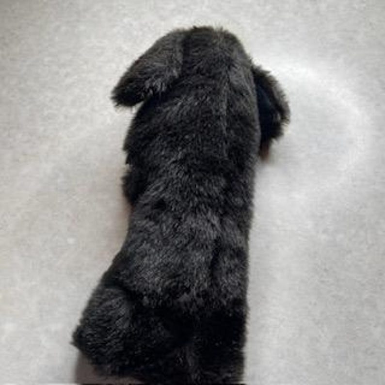 Títere de cachorro de perro vintage hecho a mano, de color negro, de 17 ...