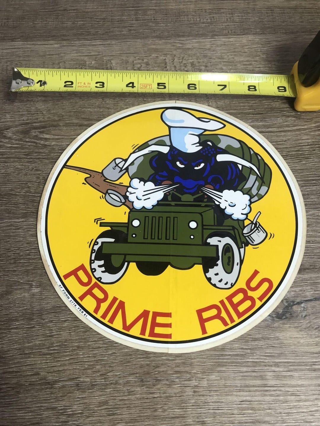 Vtg 1981 U.S. Air Force 9” Sticker USAF CIVIL ENGINEERING Prime Ribs ...