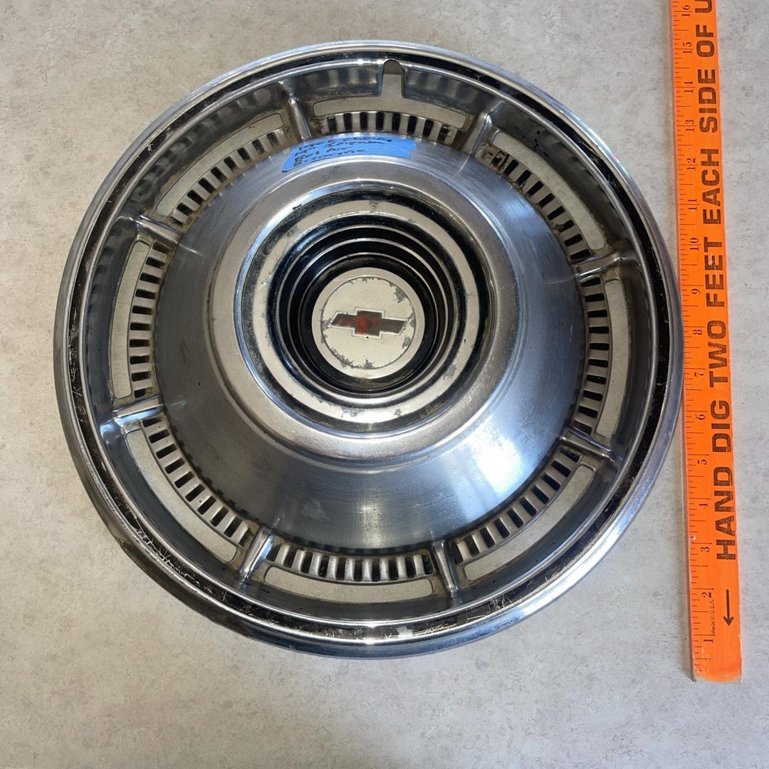 Vintage 1966 Chevy Bel Air Impala Biscayne 14” Hubcap Wheel Cover OEM ...