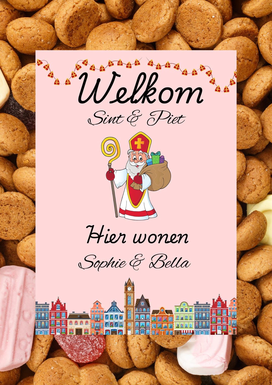 Welkom Sint & Piet Digital Poster Adjustable and Printable - Etsy