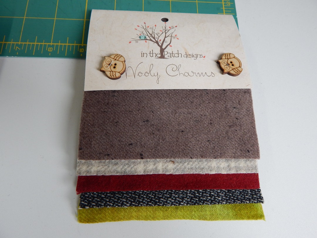 In the Patch Designs Assorted 1 Wooly Applique Charms Felted Hand Dyed ...