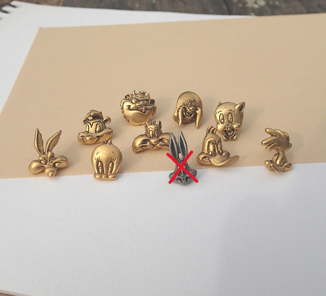 Vintage Brass Looney Tunes Cartoons Lapel Pins, 1990's Jewelry - Etsy