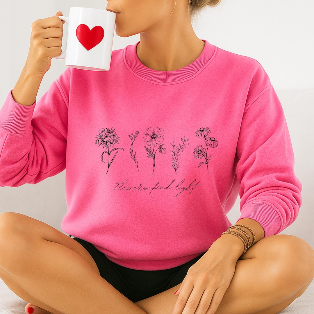 Wildflower Line Art T-shirt Design PNG (digital Download) - Etsy