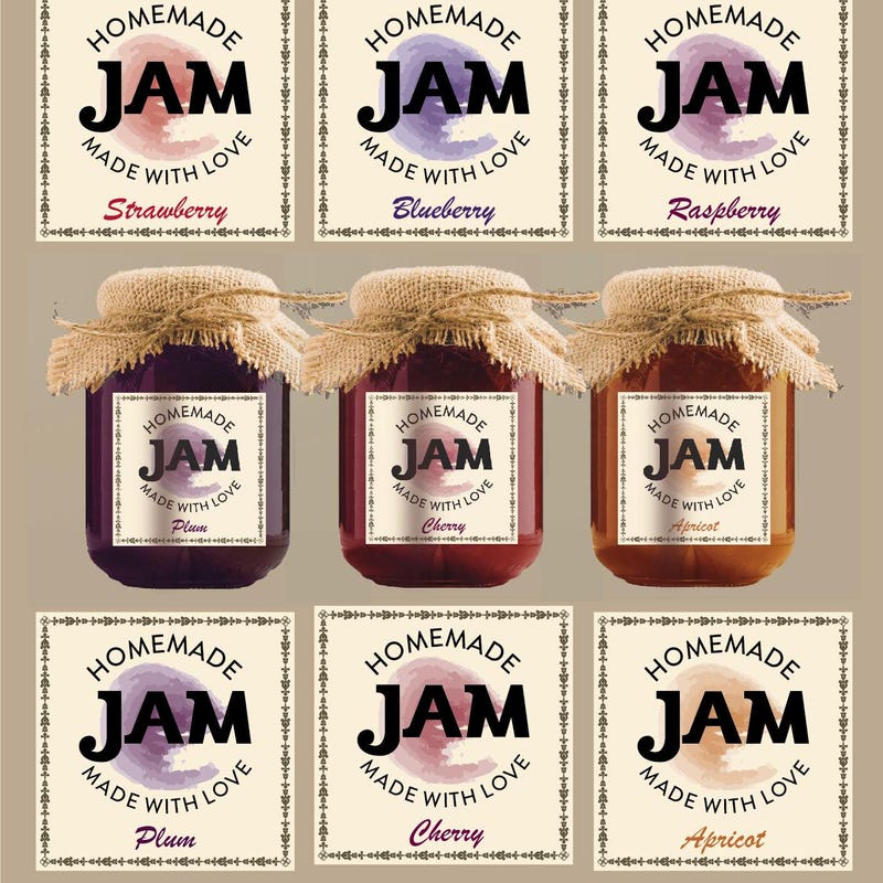 Jam Label - Etsy