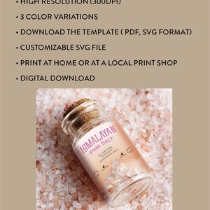 Himalayan Pink Salt Label: Printable Pantry Jar Label (PDF & SVG) - Etsy