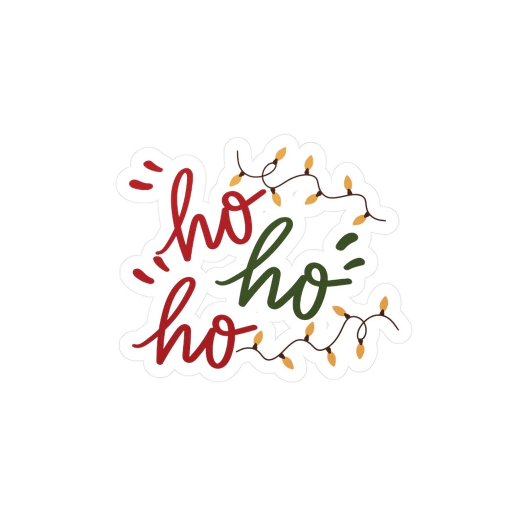 Festive Hohoho Sticker With Christmas Lights Great for Gifts, Cards ...