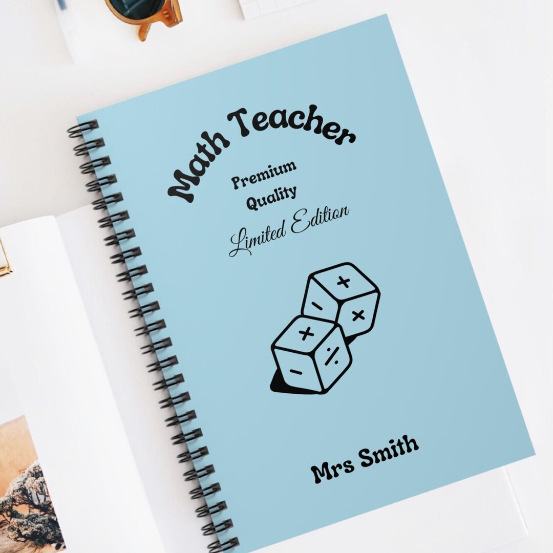 Personalized Math Teacher Spiral Notebook - Ruled Line, Teacher Gift ...