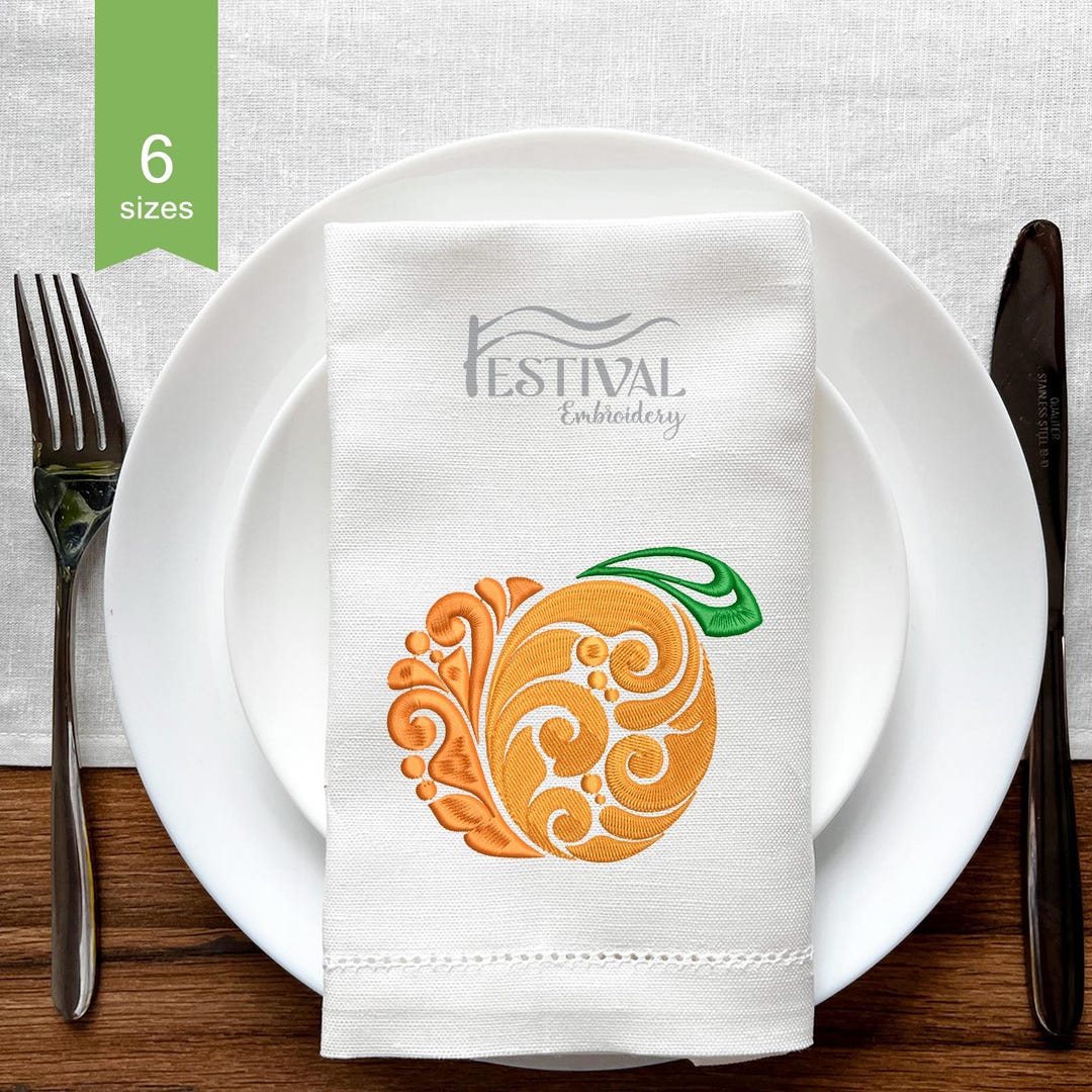 Ornate Peach Machine Embroidery Design – Elegant Decorative Stitch ...