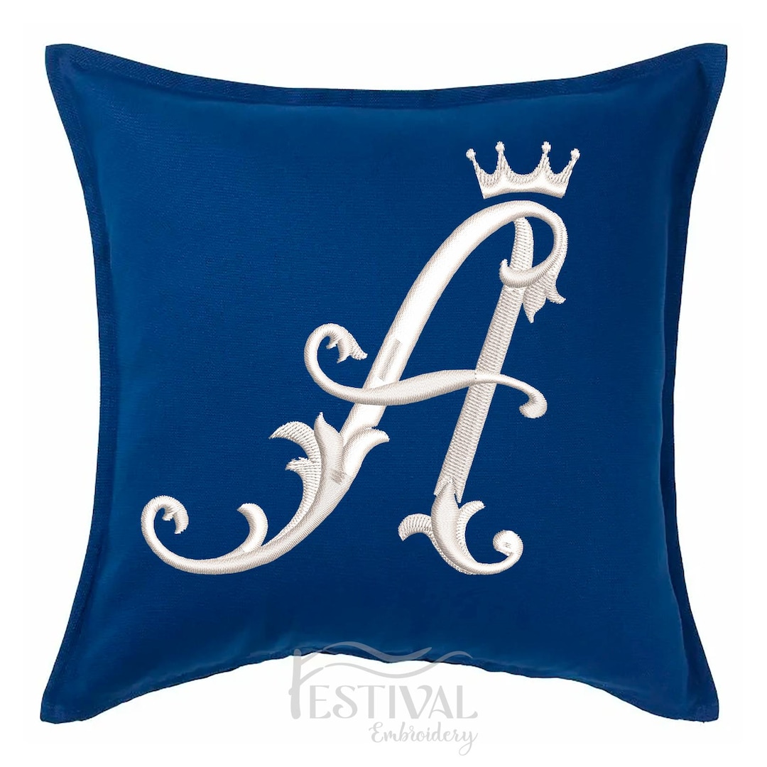 Initial Letter A With Crown Embroidery Design | Royal Monogram Machine ...
