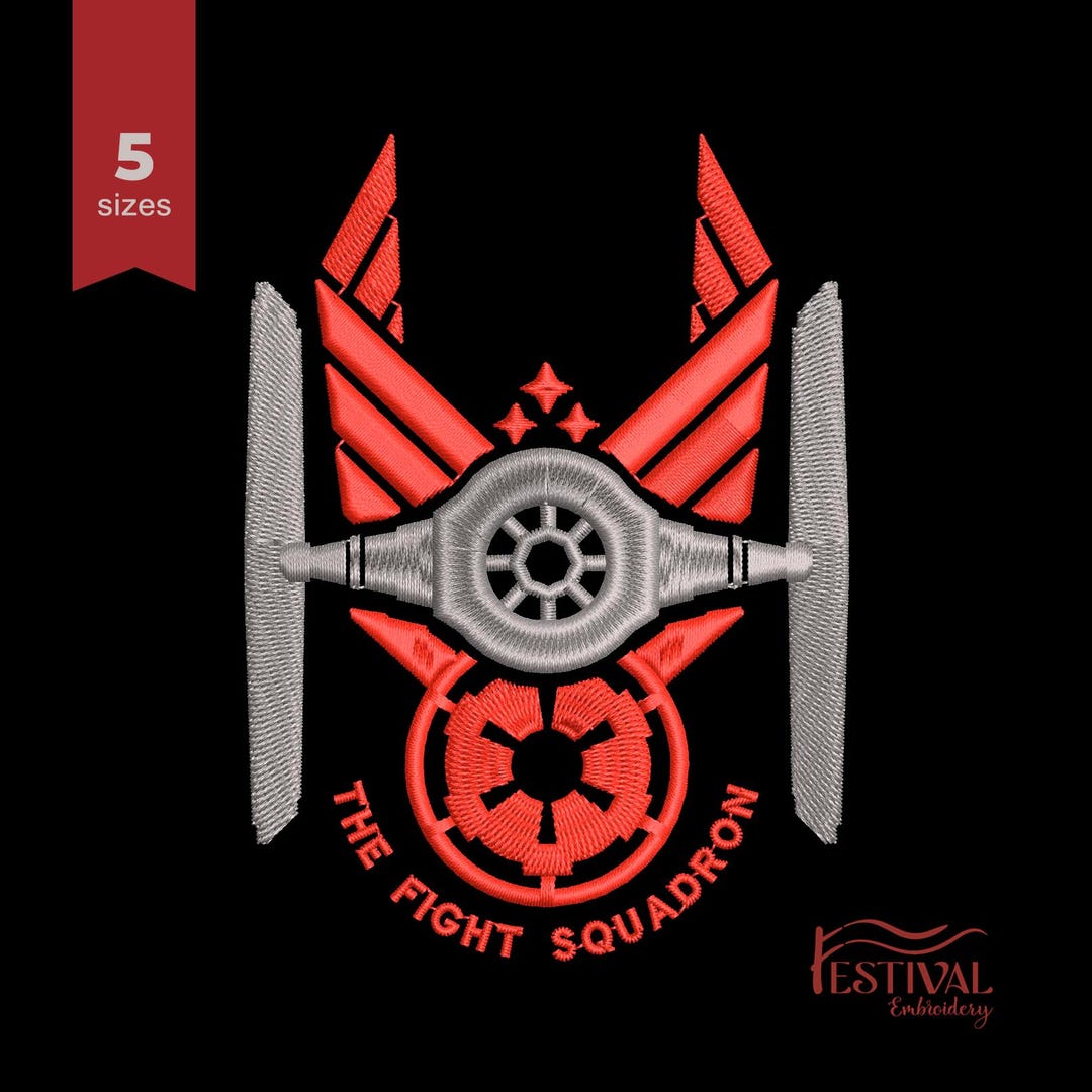 The Fighter Squadron Machine Embroidery Designs. Trendy Star Wars ...