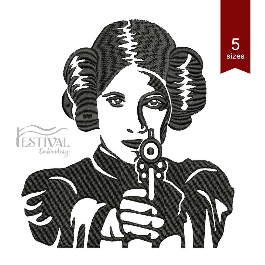 Princess Leia Embroidery Designs. Star Wars Trendy Embroidery. Woman ...