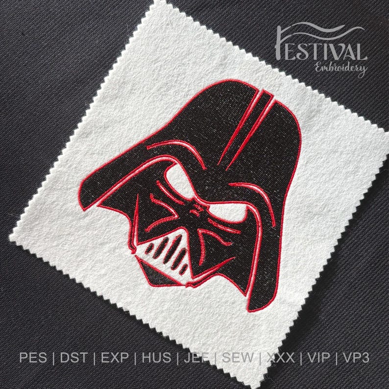 DARTH VADER Machine Embroidery Design. Star Wars Theme. Instant ...