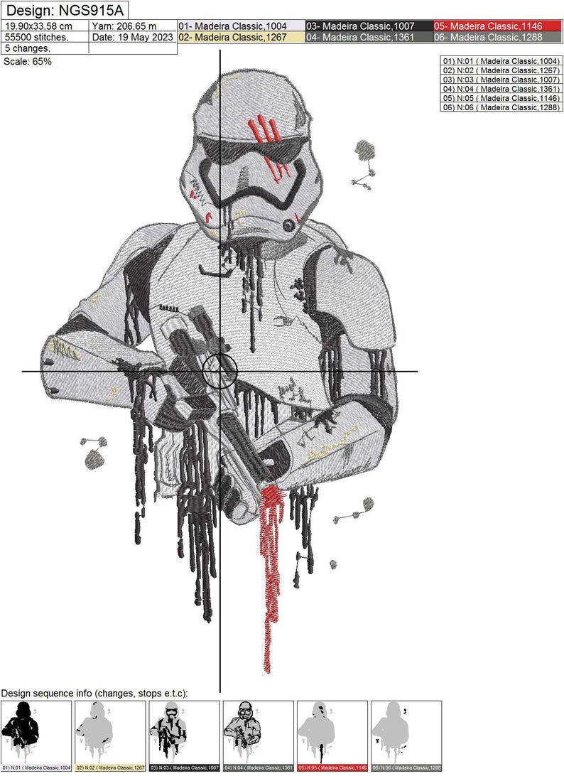 Storm Trooper Star Wars Machine Embroidery Designs. Trendy Embroidery ...